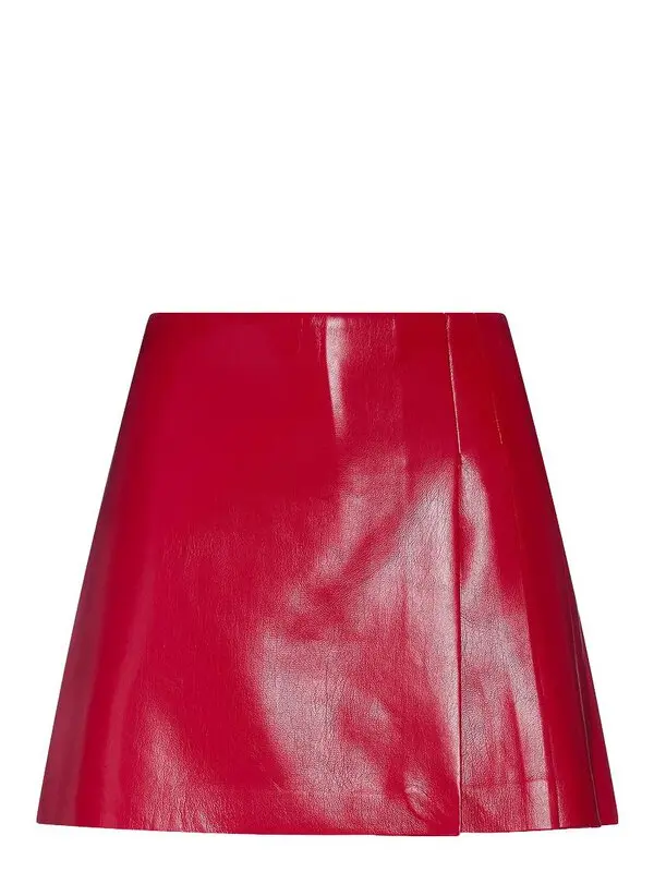 Alice + Olivia Toni Pleated Mini Skirt - Red