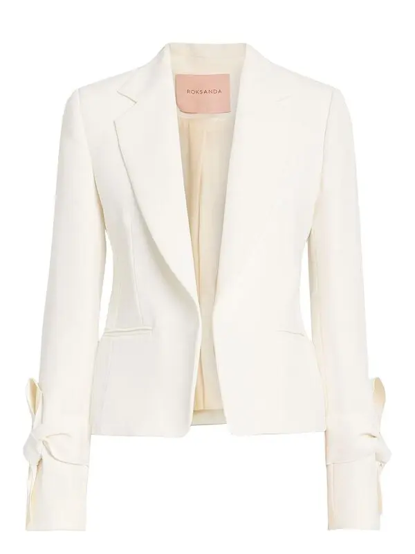 ROKSANDA Bow-detailed Cady Blazer - Ivory