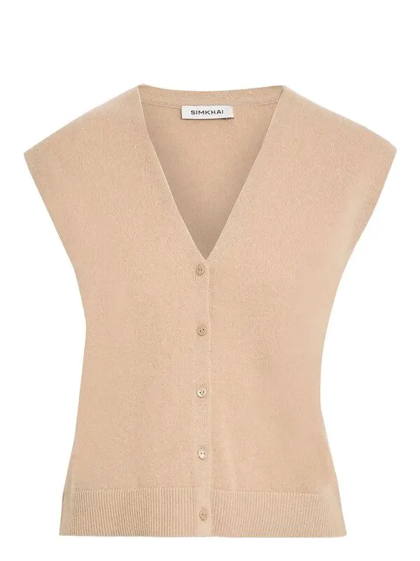 Simkhai Rozzi Cashmere Vest - Sand