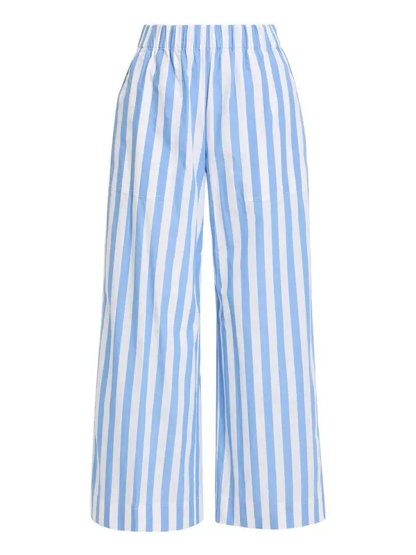 Simkhai Arden Striped Wide-leg Pants - Blue