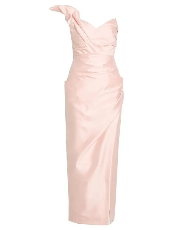 Rachel Gilbert Anders Strapless Draped Maxi Dress - Baby Pink