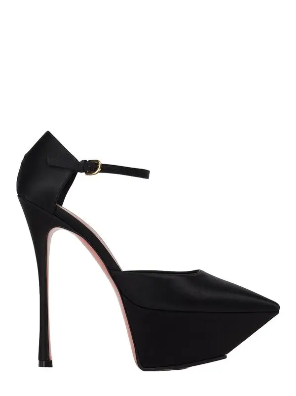 Amina Muaddi Yigit Platform Pumps - Black