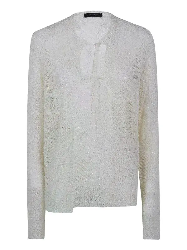 Fabiana Filippi Tie Neck Knitwear - Neutrals
