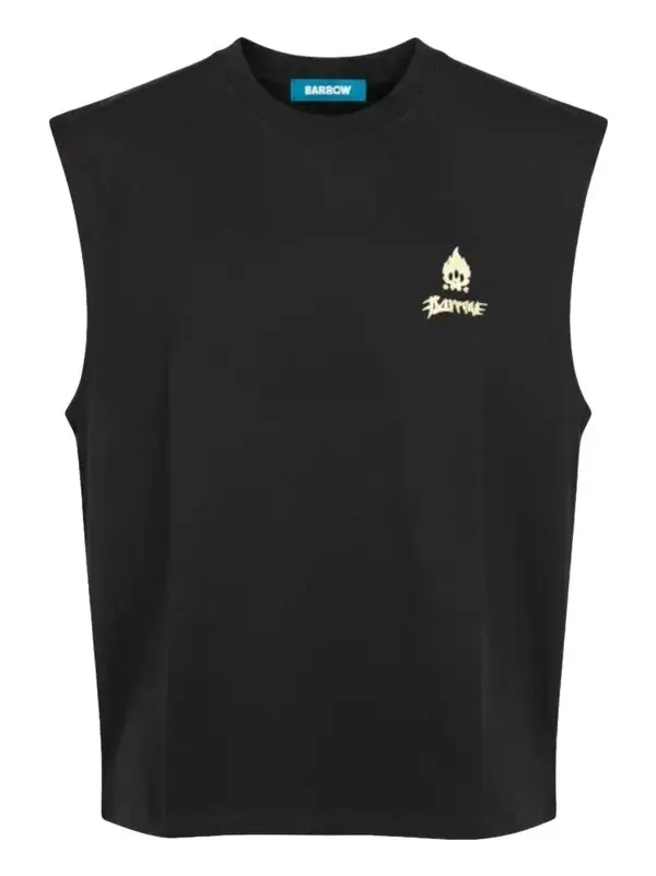 BARROW Graphic Sleeveless T-shirt - Black