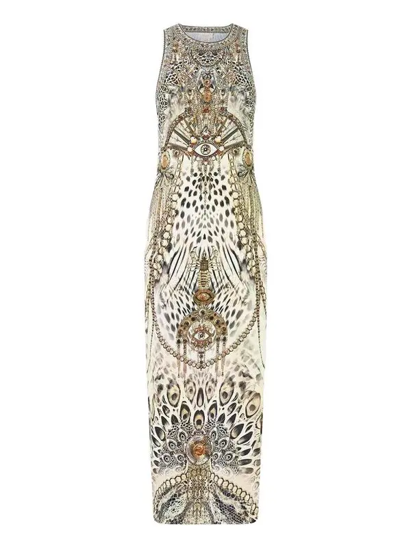 Camilla Printed Tank Dress - Neutrals