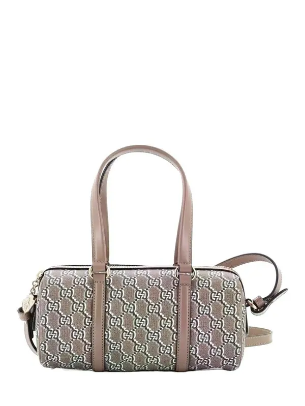 Gucci Convertible Duffle Bag Gg Shadow Coated Canvas Small - Brown