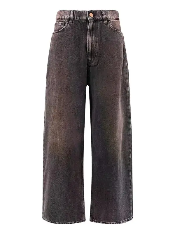 3x1 Wide-leg Skater Jeans - Grey