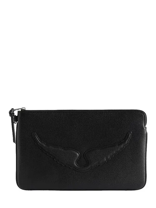Zadig&Voltaire Angel Leather Pouch - Black