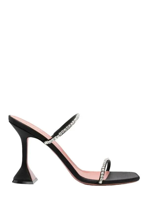 Amina Muaddi Gilda Crystal-embellished Sandals - Black