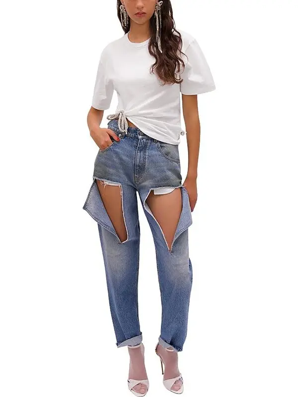 AREA Crystal Knot Tee - White
