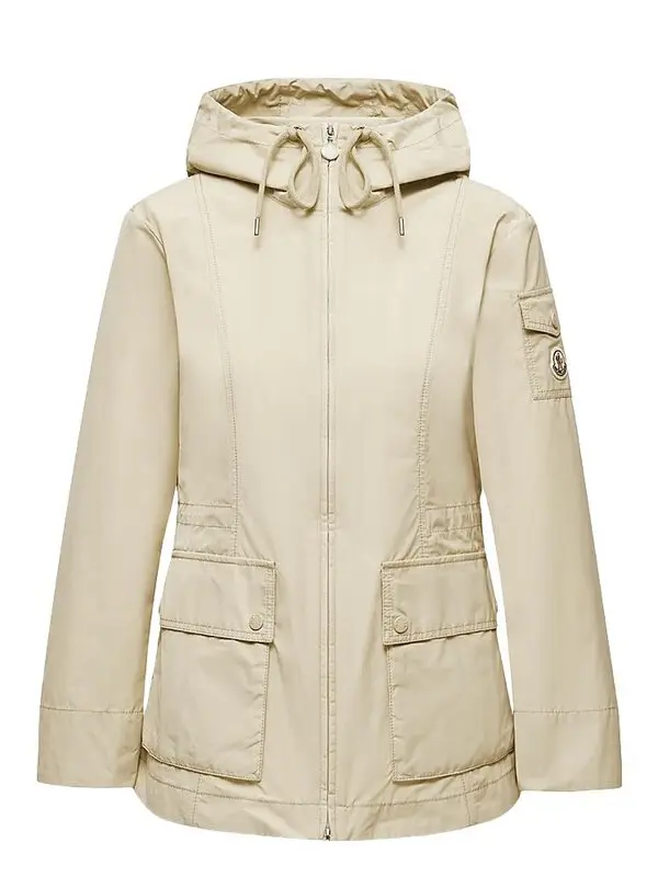 Moncler Leandro Short Parka - Beige