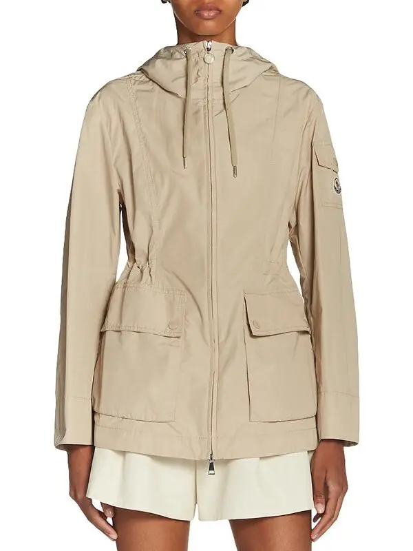 Moncler Leandro Short Parka - Beige