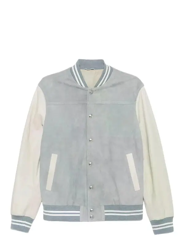Eleventy Striped-trim Jacket - Blue