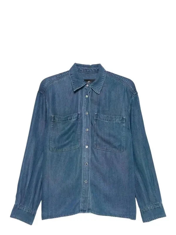 SEVEN Patch-pocket Shirt - Blue