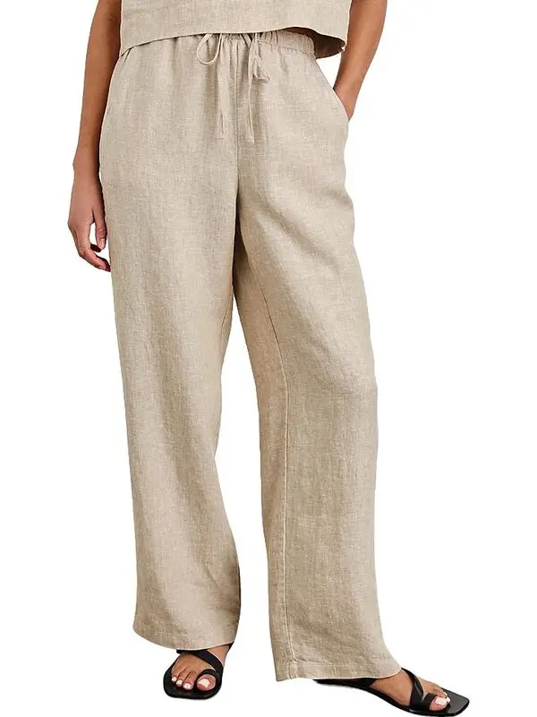 Rails Emmie Linen Drawstring Pants - Heathered Flax