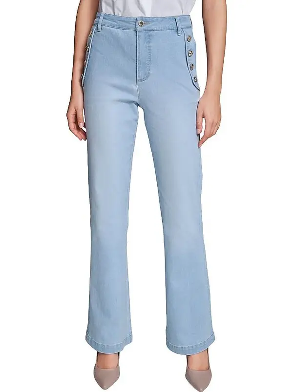 Karl Lagerfeld Paris High Rise Ankle Jeans - Lagoon Wash