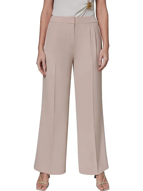 Donna Karan New York High Waist Wide Leg Trousers - Snow Petal