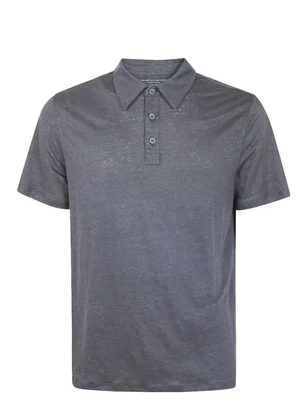 Majestic Filatures Buttoned Polo Shirt - Grey