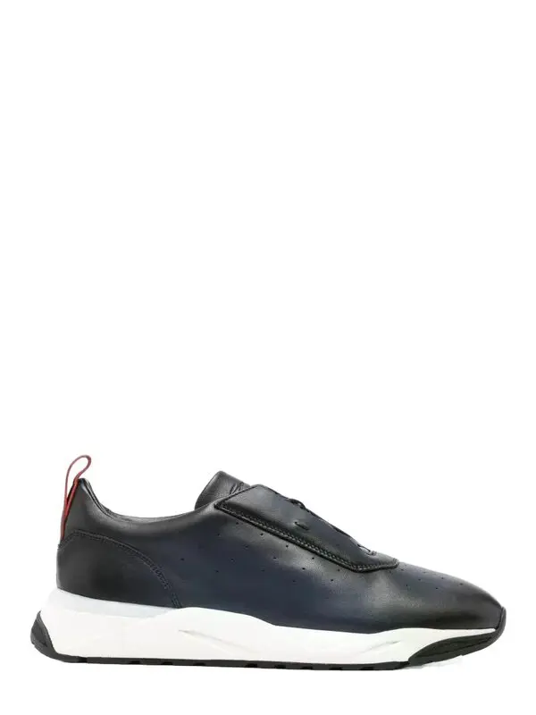 Santoni Leather Sneakers - Blue