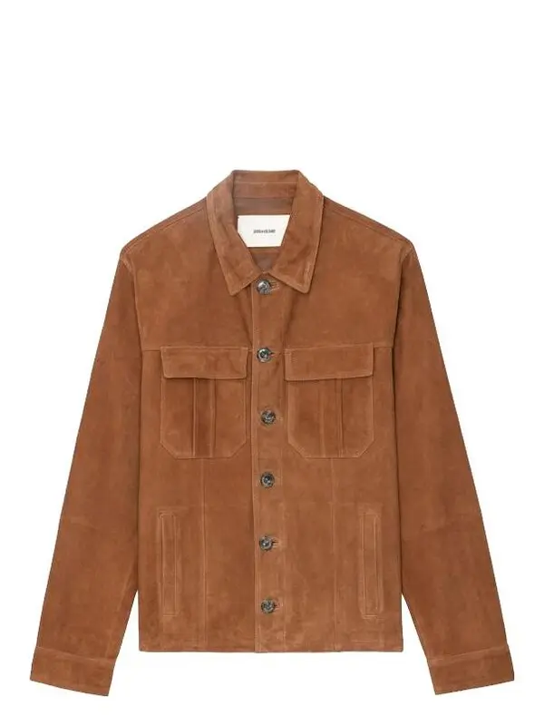 Zadig&Voltaire Suede Kuba Jacket - Cognac