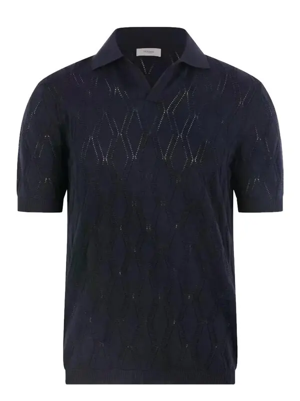 Agnona Diamond-pattern T-shirt - Blue
