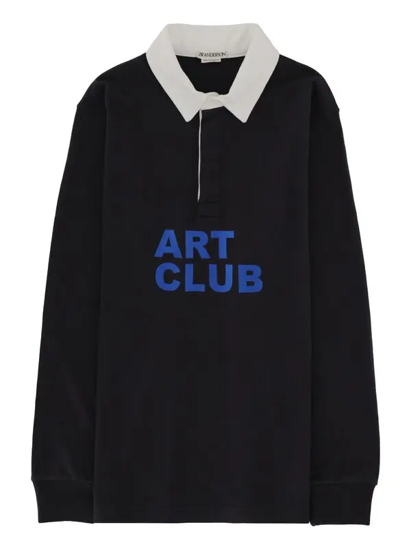 JW Anderson Polo Shirt "art Club - Black