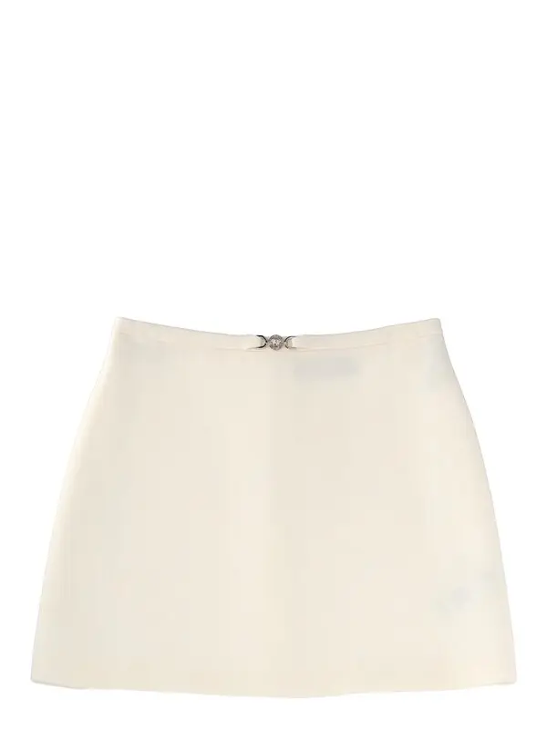 Versace Virgin Wool Miniskirt - White