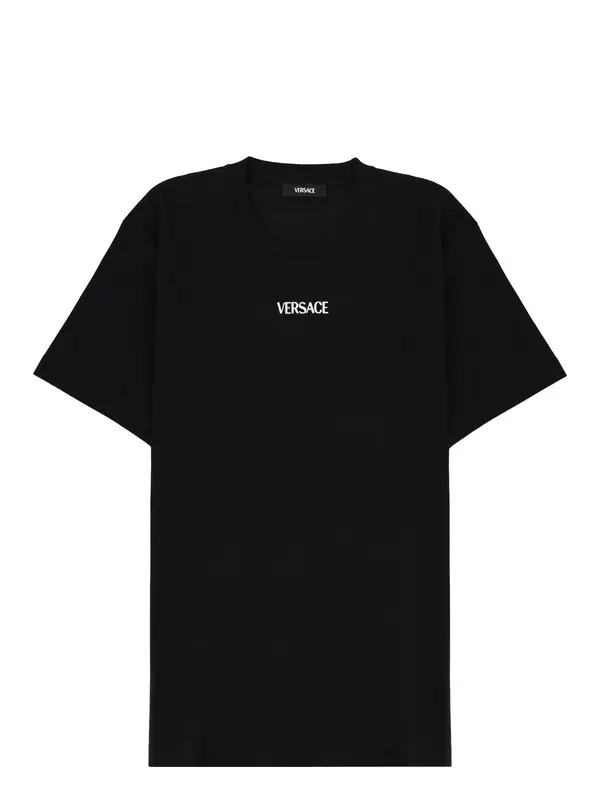 Versace T-shirt With Logo - Black