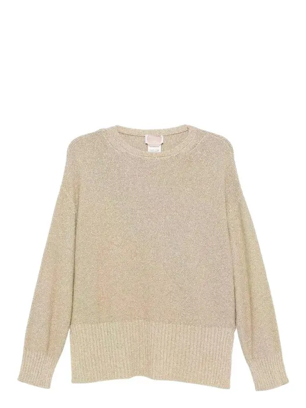 Marina Rinaldi Knitted Crew-neck Sweater - Neutrals