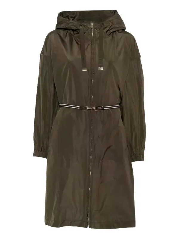 Max Mara Belted Parka Coat - Green