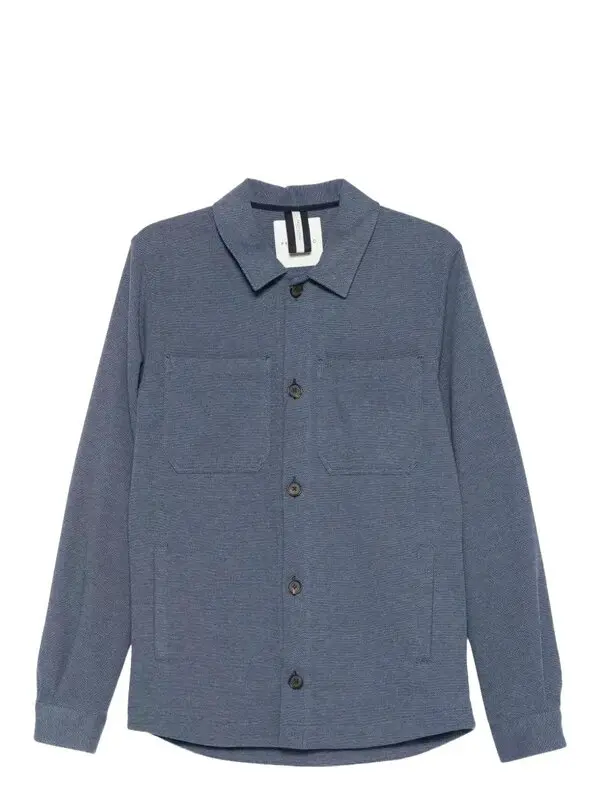 PROFUOMO Classic-collar Shirt Jacket - Blue