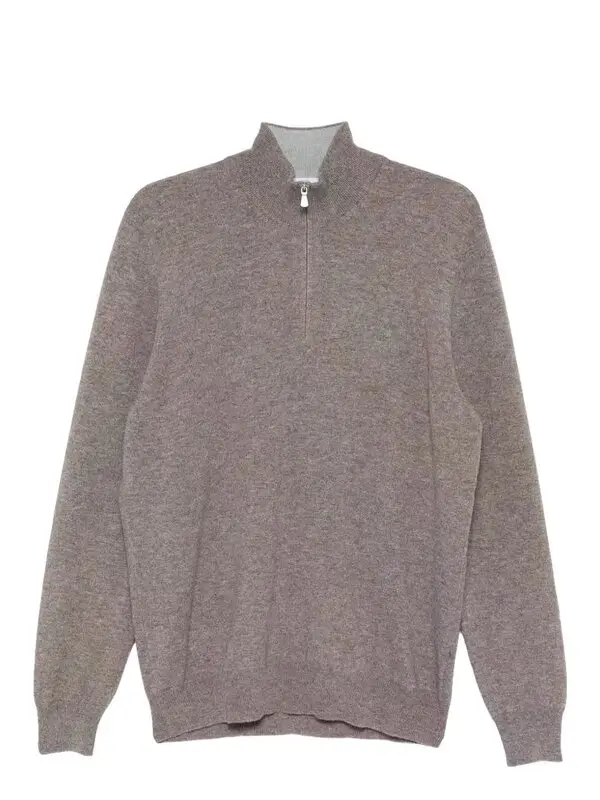GRAN SASSO Zip-fastening Sweater - Brown