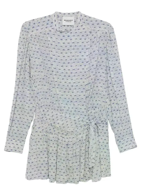 MARANT ETOILE Duha Patterned Mini Dress - White