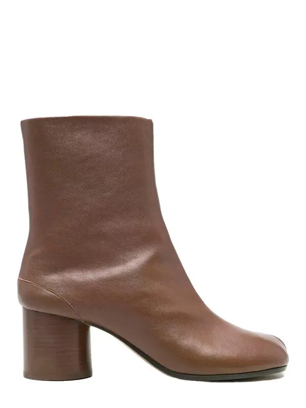 MAISON MARGIELA Tabi Leather Ankle Boots - Brown