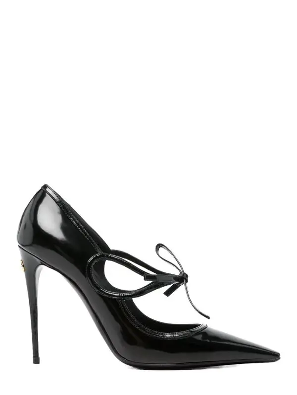 Dolce & Gabbana Dna Ribbon-tie Leather Pumps - Black