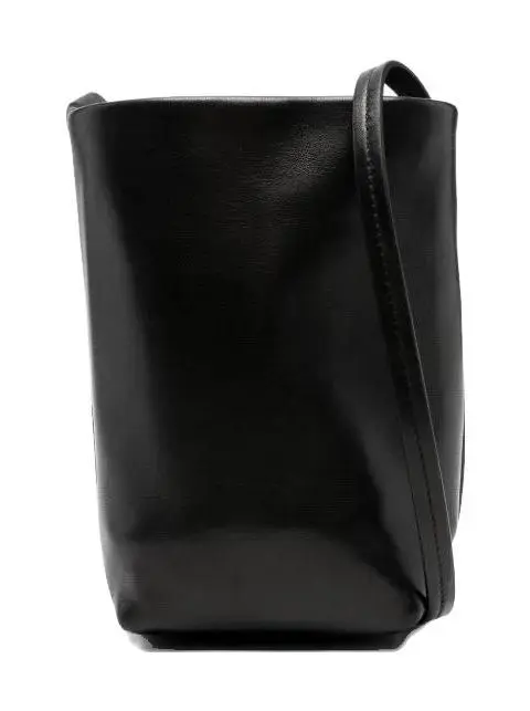 THE ROW Leather Bucket Bag - Black