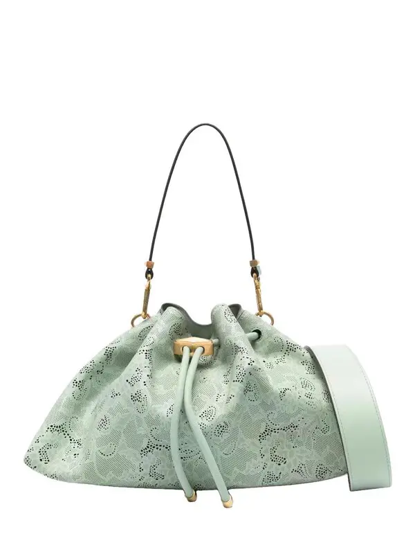 JIMMY CHOO Bon Bon Laser-cut Tote Bag - Green