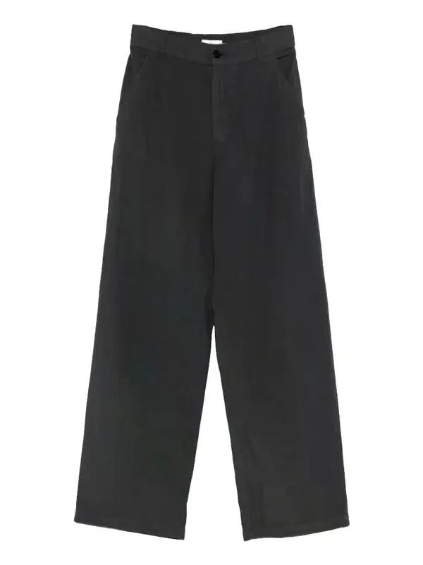 Barena Venezia Buttoned Wide Leg Trousers - Black