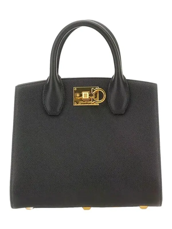 FERRAGAMO Studio Box Tote - Black