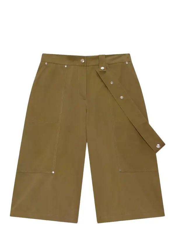 MSGM Strap Detail Shorts - Green