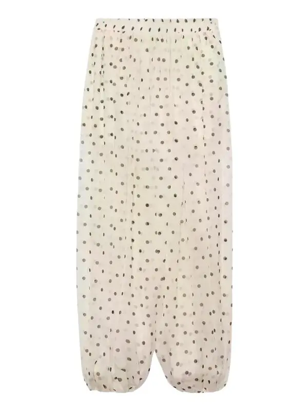 MSGM Polka-dot-print Trousers - Neutrals