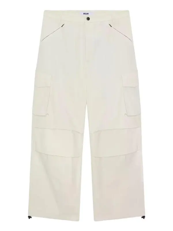 MSGM Cargo-pockets Trousers - White