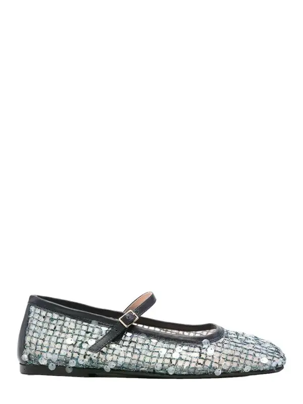 Agl Mary Jane Sequin-embellished Ballet Flats - Blue