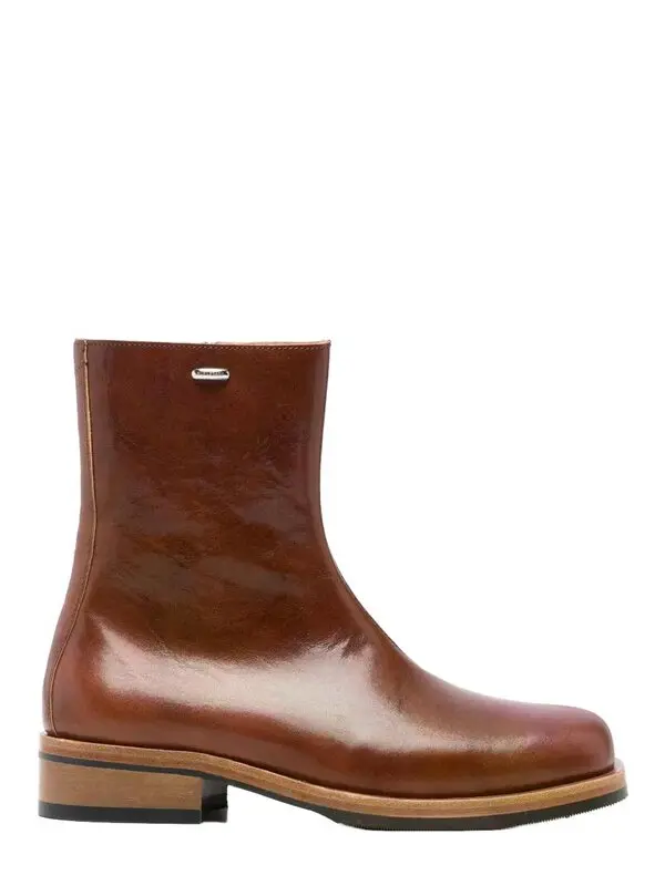 Our Legacy Camion Leather Ankle Boots - Brown