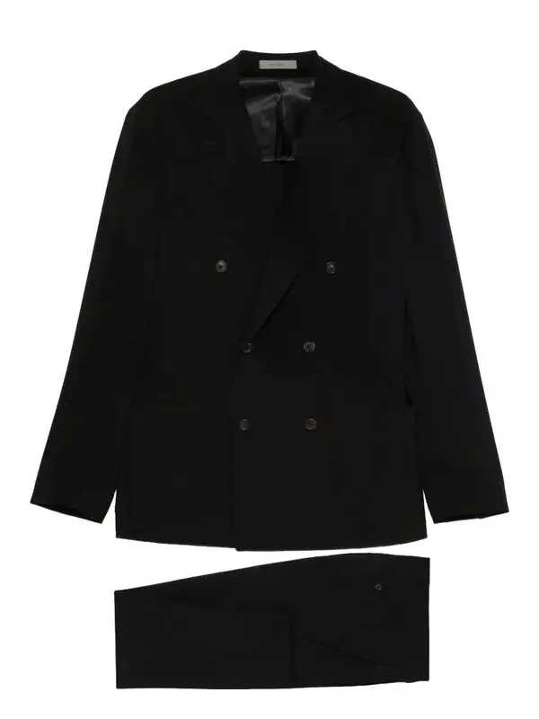 Corneliani Double-breasted Suit - Black