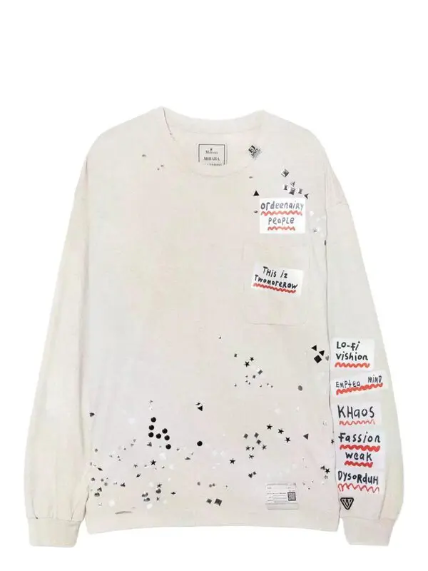 Mihara Yasuhiro Slogan-print T-shirt - Neutrals