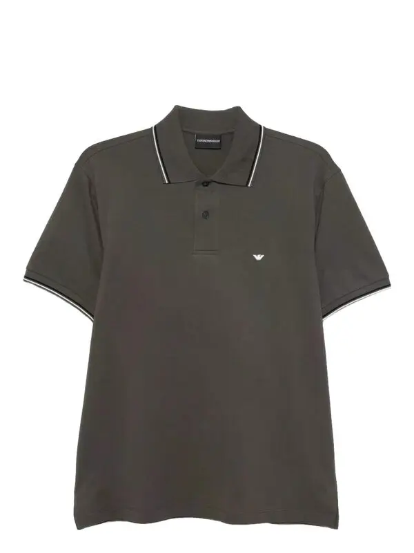 Emporio Armani Buttoned Polo Shirt - Grey