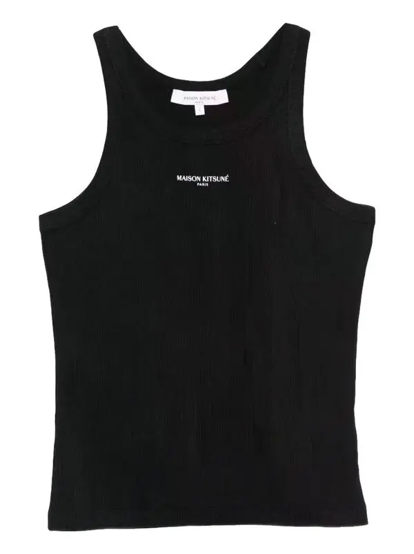 Maison Kitsuné Logo Tank Top - Black