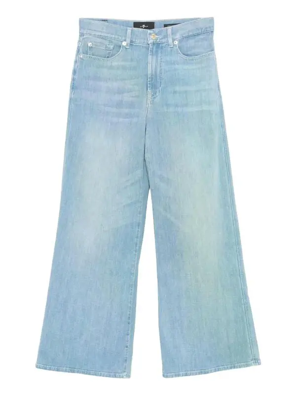 SEVEN Cropped Five-pocket Jeans - Blue