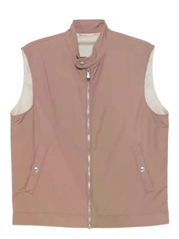 Eleventy Zip Pocket Gilet - Pink